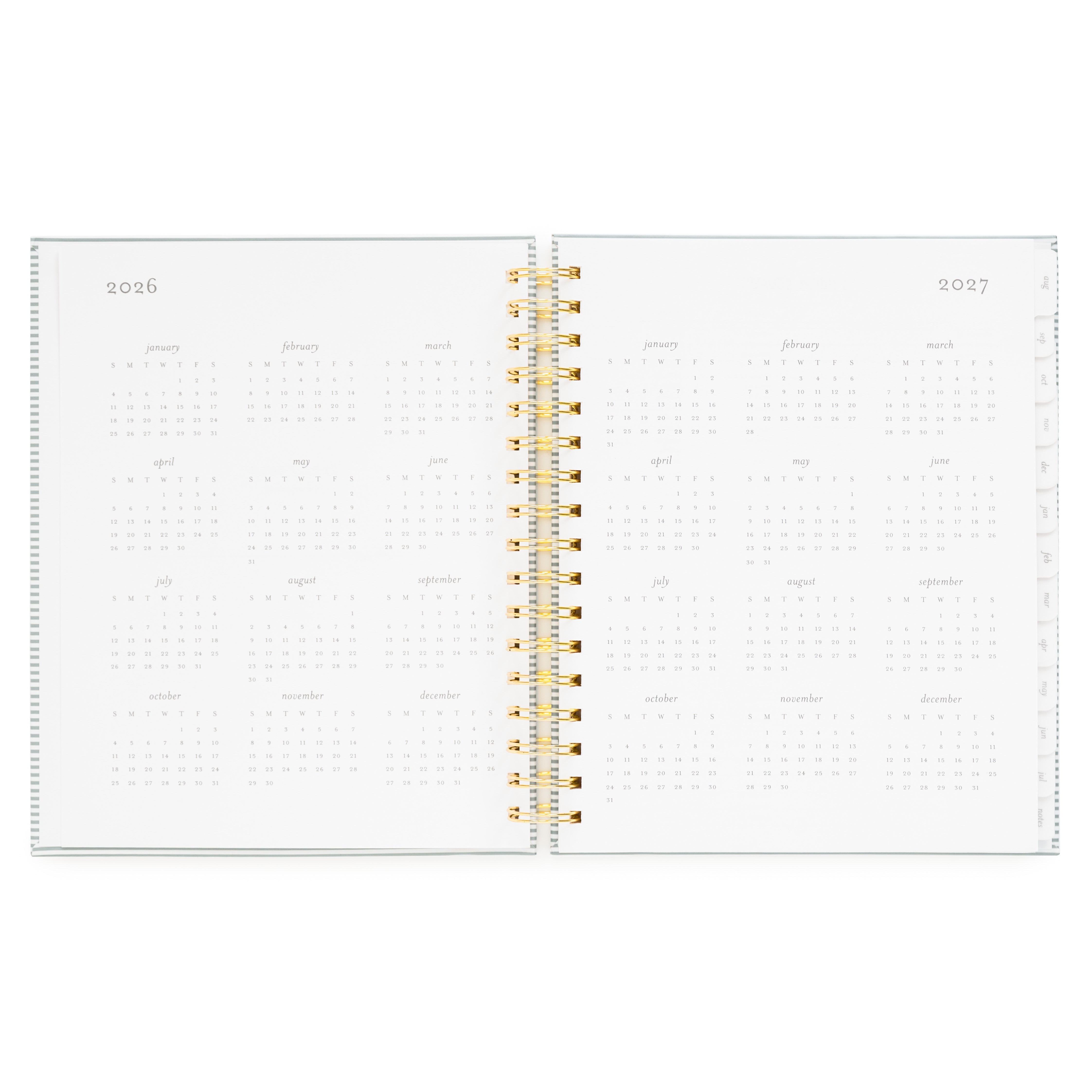 2025-2026 Dusty Blue Academic Signature Spiral Weekly Monthly Planner ...