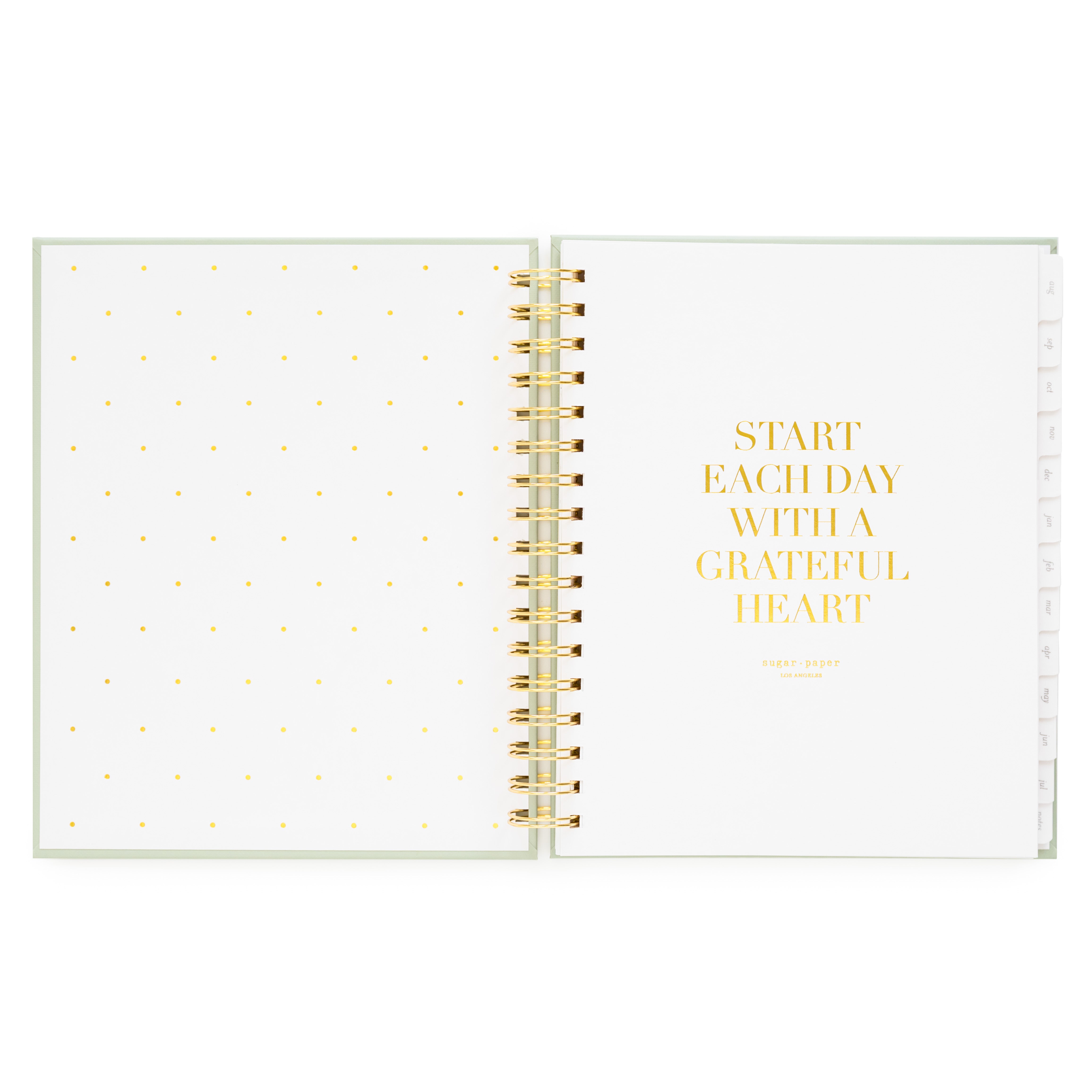2026-2027 Office Green Spiral Weekly Monthly Student Planner | Sugar Paper
