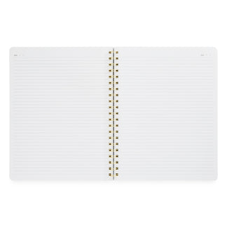 Spiral Bound Notebook, Grey Stripe | Sugar Paper