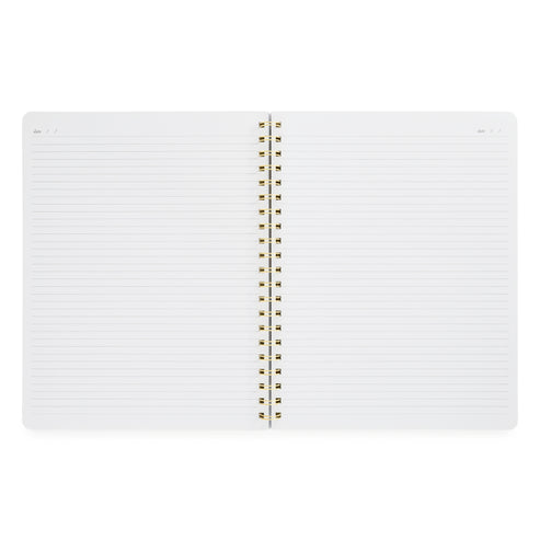 Spiral Bound Notebook, Grey Stripe | Sugar Paper