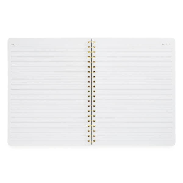 Spiral Bound Notebook, Grey Stripe | Sugar Paper