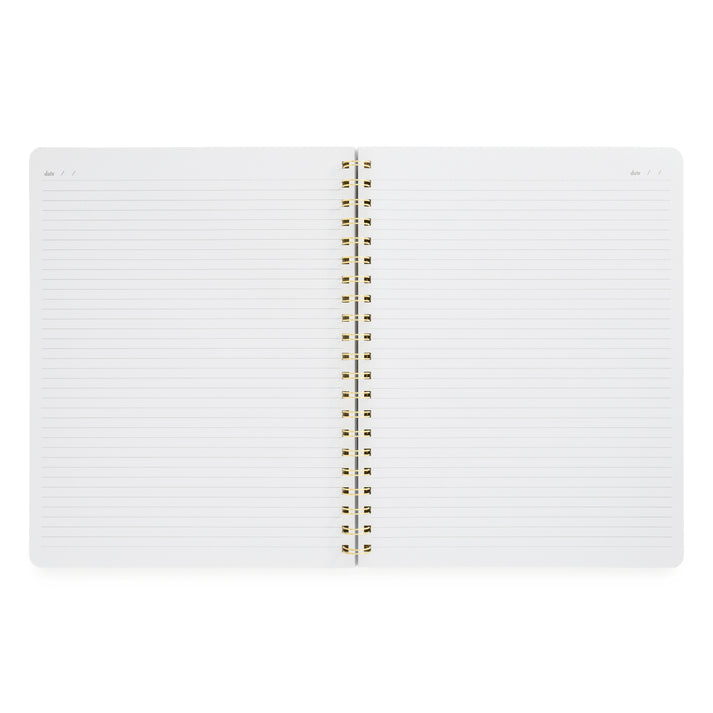Spiral Bound Notebook, Grey Stripe | Sugar Paper