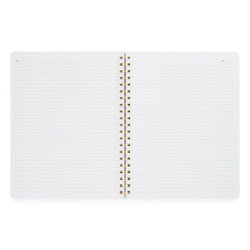 Spiral Bound Notebook, Grey Stripe | Sugar Paper