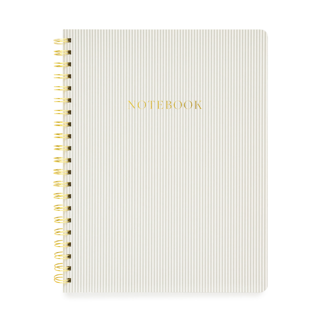 Spiral Bound Notebook, Grey Stripe | Sugar Paper