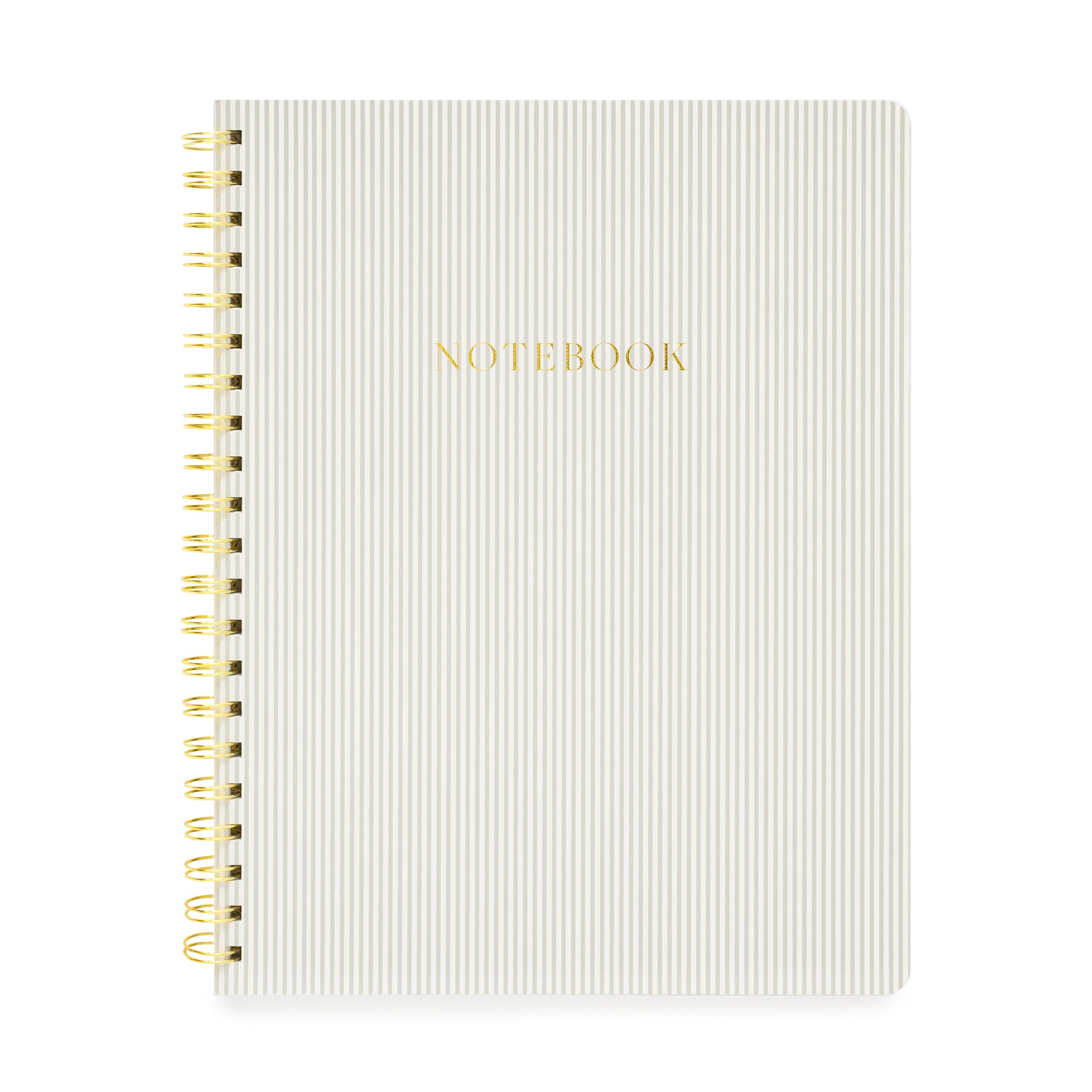 Spiral Bound Notebook, Grey Stripe | Sugar Paper