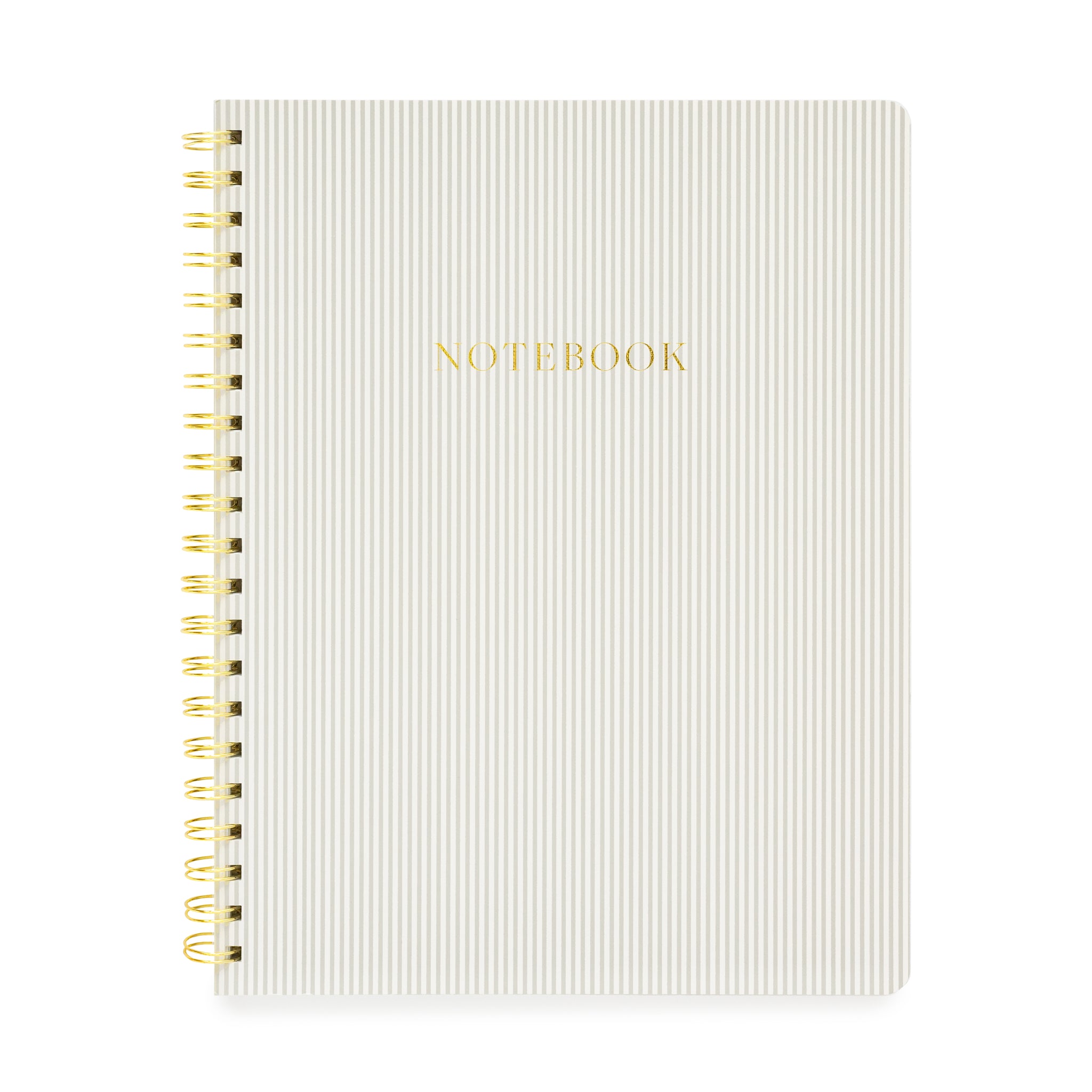 Spiral Bound Notebook, Grey Stripe | Sugar Paper