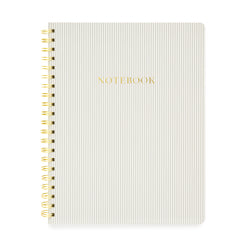 Spiral Bound Notebook, Grey Stripe | Sugar Paper