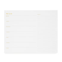 Weekly Planning List Pad, White | Sugar Paper