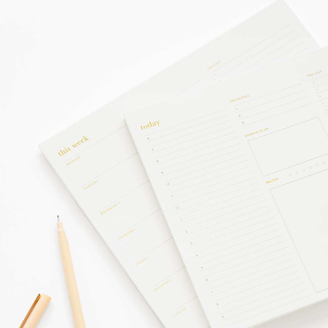 Weekly Planning List Pad, White | Sugar Paper