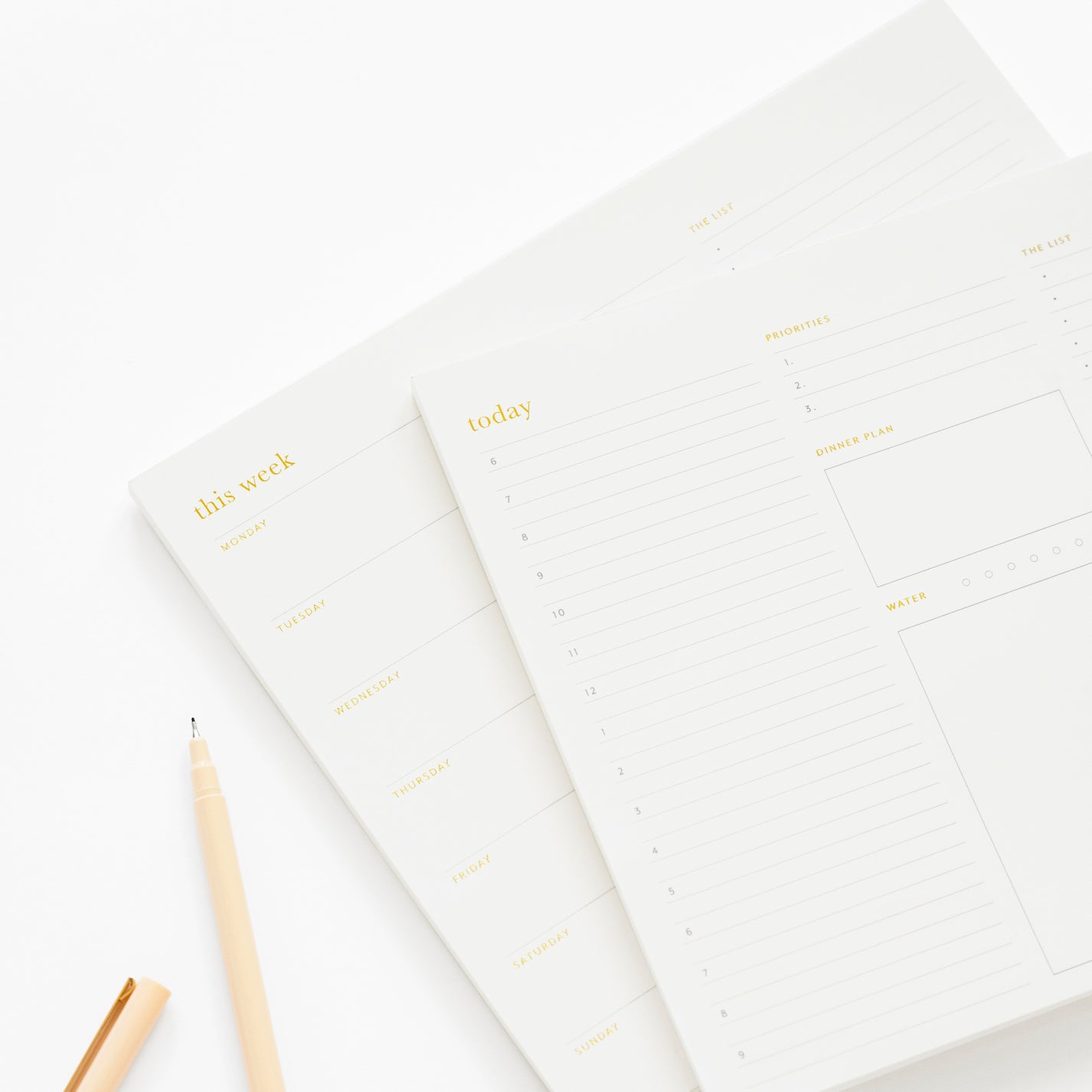 Weekly Planning List Pad, White | Sugar Paper