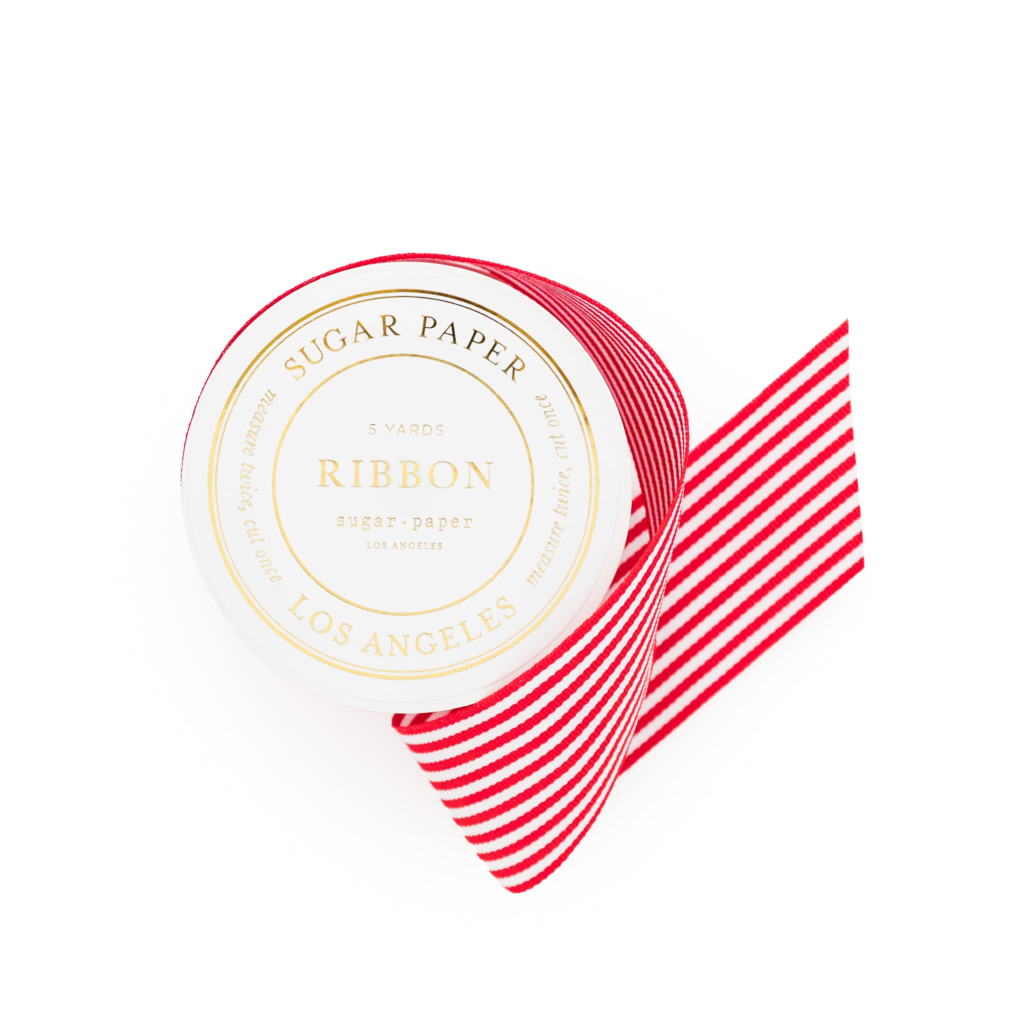 1.5" Red Stripe Grosgrain Ribbon | Sugar Paper