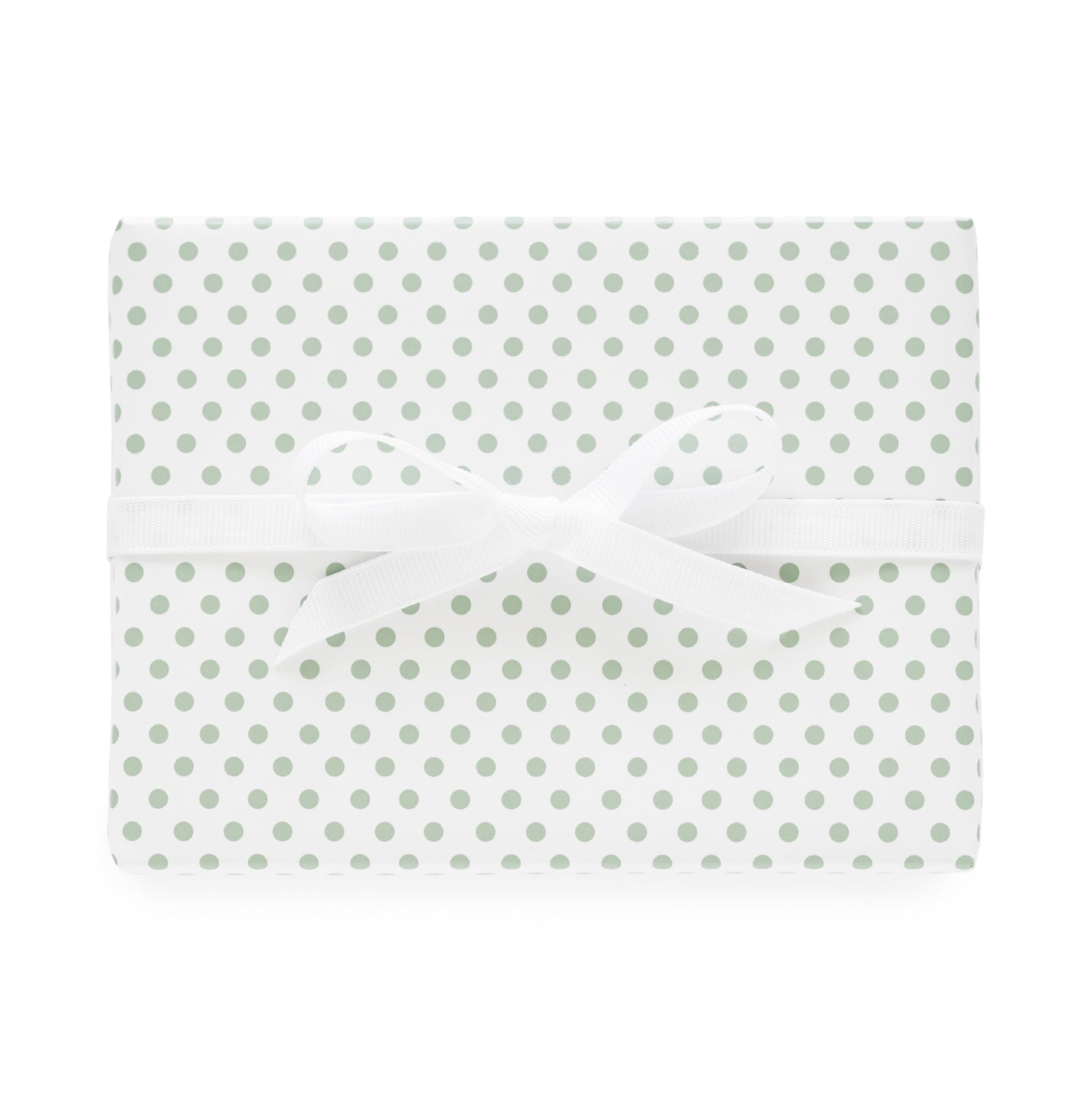White and Green Dot Wrapping Paper | Sugar Paper
